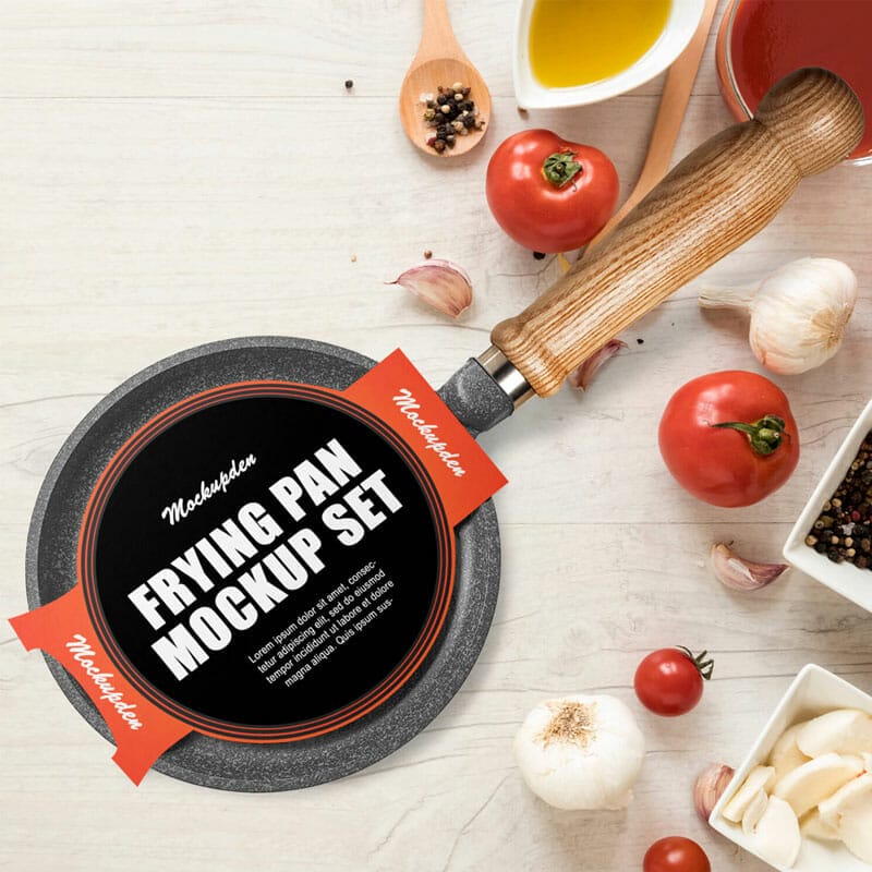 Free Frying Pan Mockup Set PSD Template » CSS Author