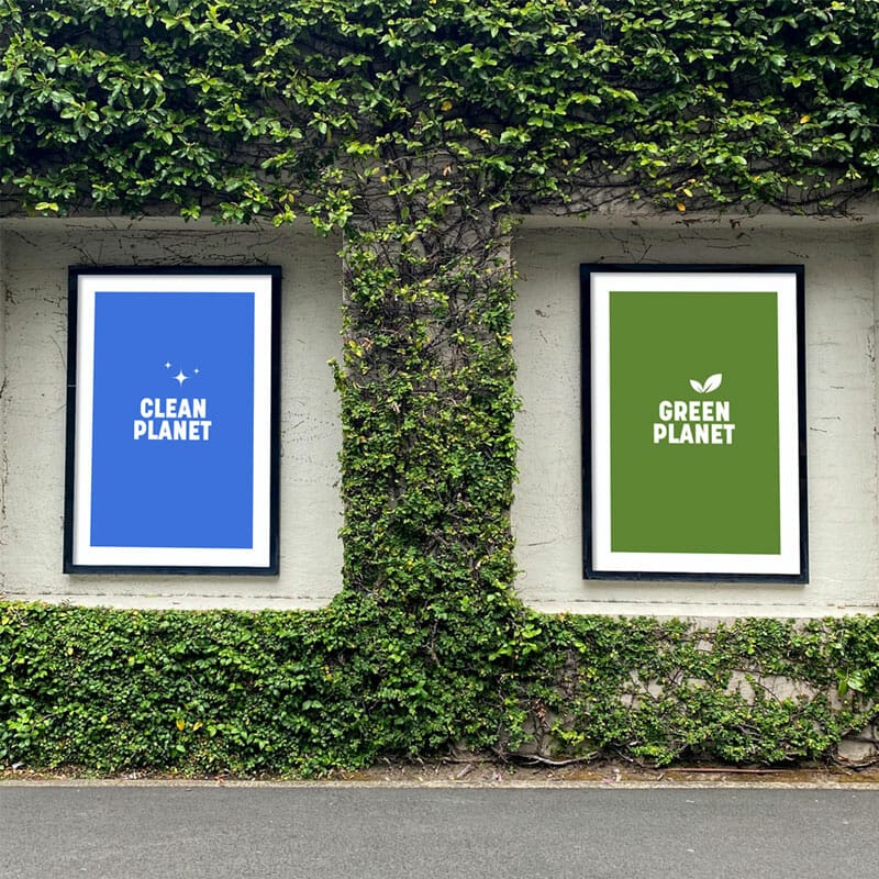 Free Green Wall Twin Posters Mockup PSD » CSS Author