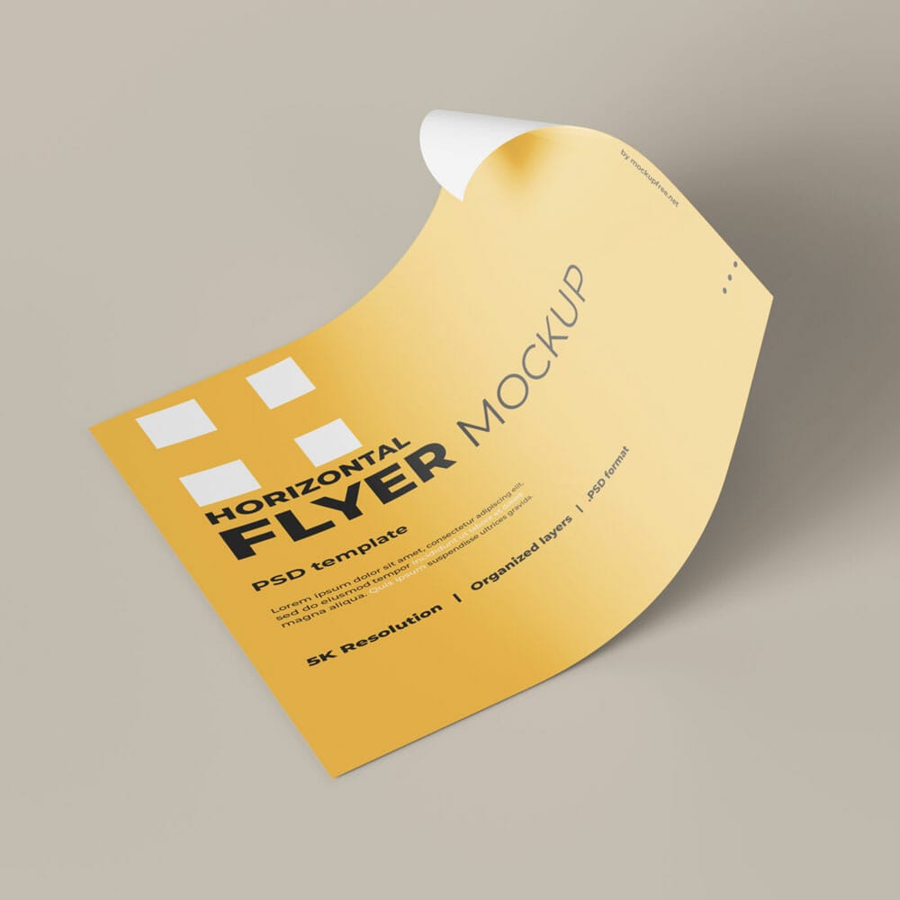 Free Horizontal A4 Flyer Mockups PSD » CSS Author