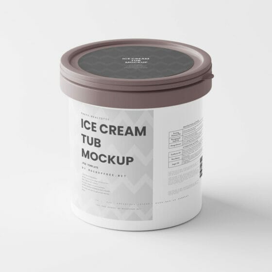 Free Ice Cream Tub Mockup PSD » CSS Author