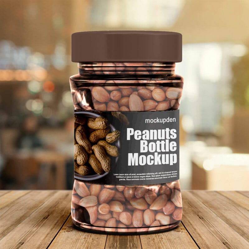 Free Peanuts Bottle Mockup PSD Template » CSS Author