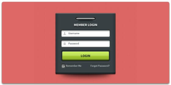 Beautiful Free Web Form PSD Templates