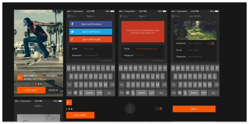 Free Flat GUI Templates » 25 Best Free Flat Style UI Design KIts
