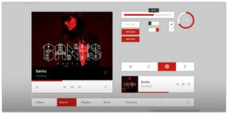 Free Flat GUI Templates » 25 Best Free Flat Style UI Design KIts