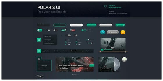 Free Flat GUI Templates » 25 Best Free Flat Style UI Design KIts