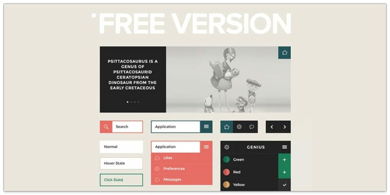 Free Flat GUI Templates » 25 Best Free Flat Style UI Design KIts