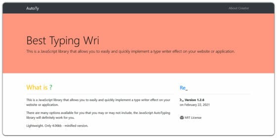 10 + JavaScript Text Effect Libraries » CSS Author