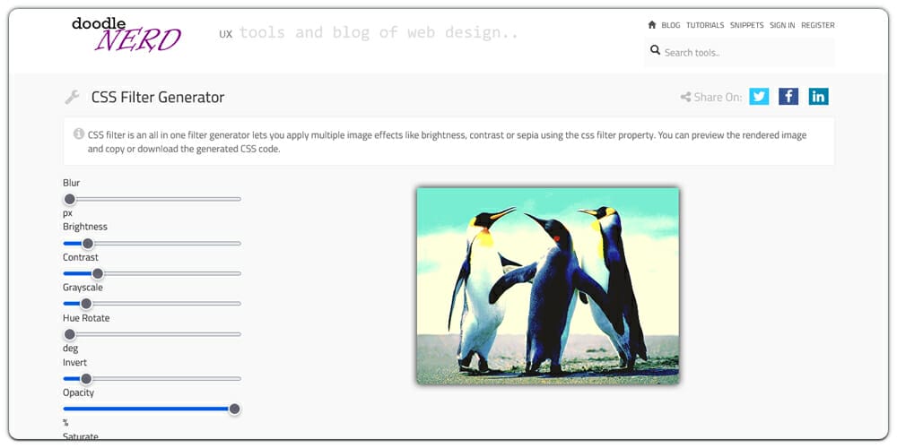 CSS Filter Generators & Libraries » CSS Author