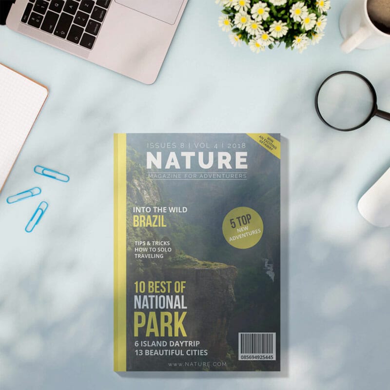 Free A5 Magazine Mockup PSD Template » CSS Author