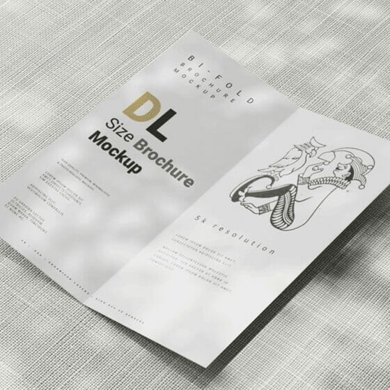 Free Animated Bi Fold DL Brochure Mockup PSD » CSS Author