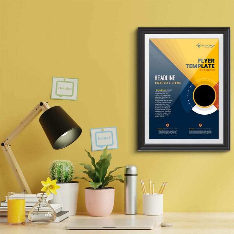 Free Frame Poster Flyer Art Mockup PSD Template » CSS Author