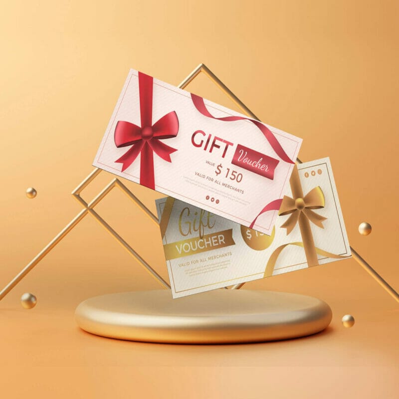 Free Gift Voucher Mockup PSD Template » CSS Author