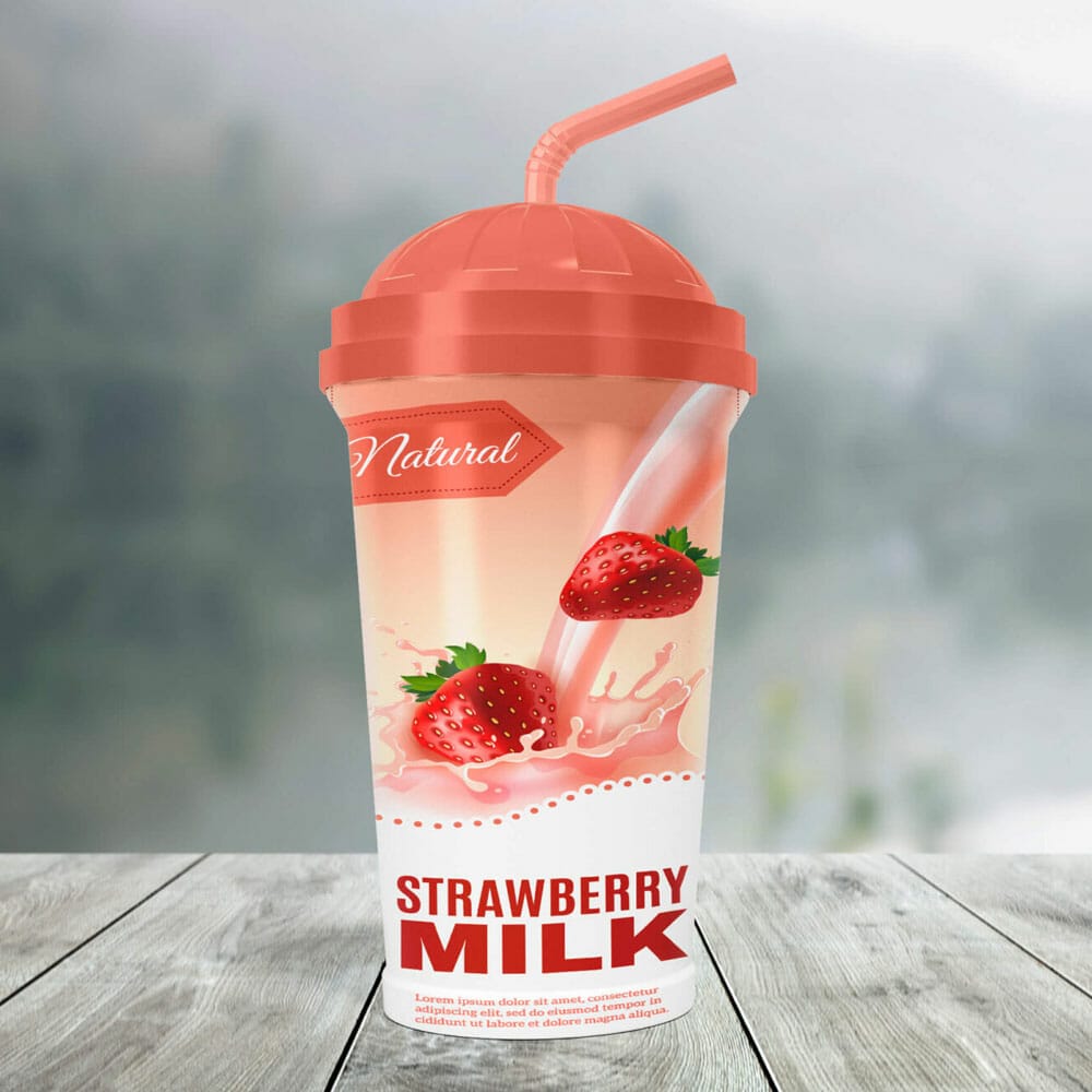 Free Milkshake Cup Mockup PSD Template » CSS Author