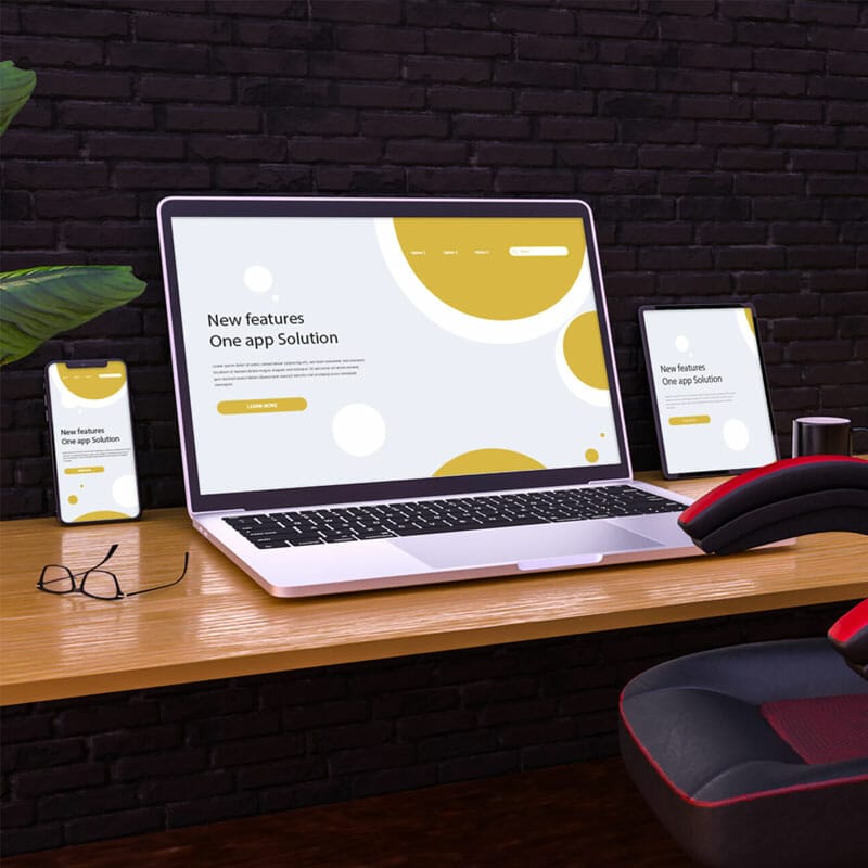 Free Mockup Laptop And Mobile On Wood Table PSD » CSS Author