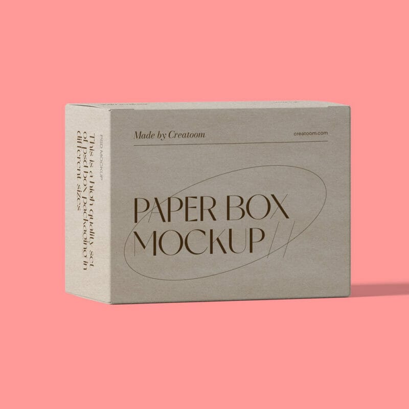 Free Paper Box Mockup Front View PSD » CSS Author