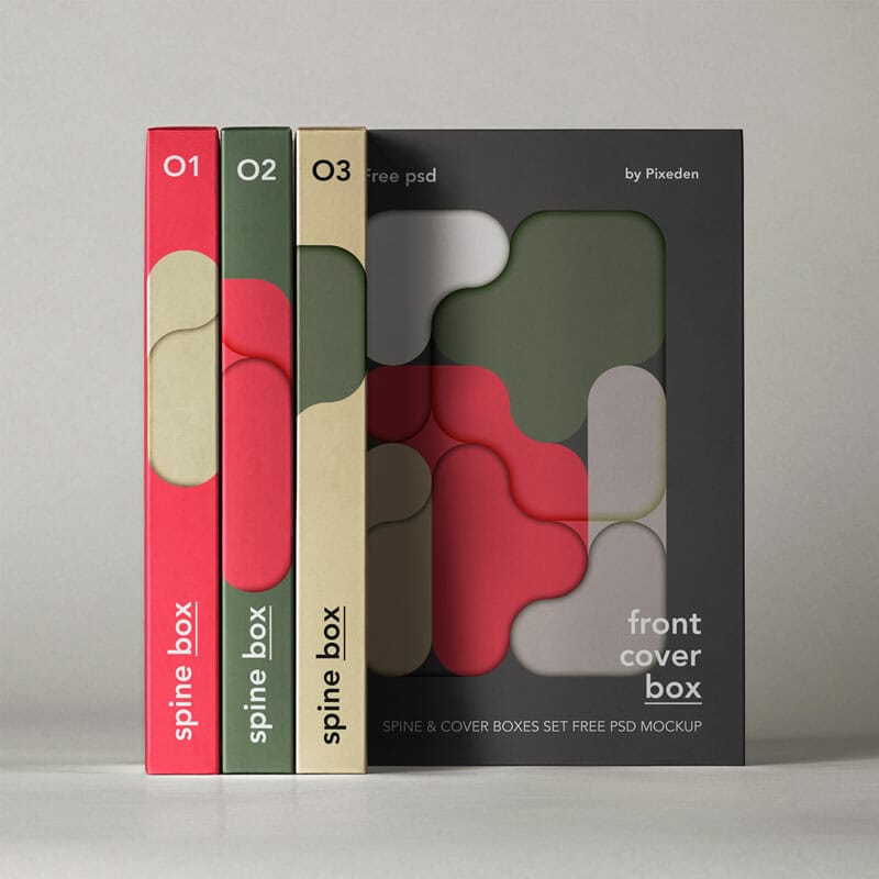 Free Spine Cover Boxes PSD Mockup Set » CSS Author