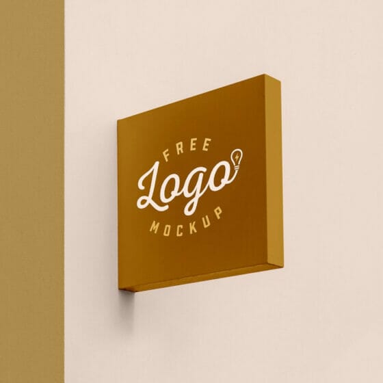 Free Square Signage Mockup PSD » CSS Author