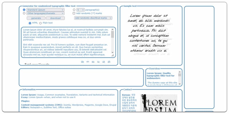 Dummy Text Generators And Tools » CSS Author