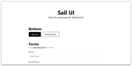 Free Tailwind CSS UI Components And Resources