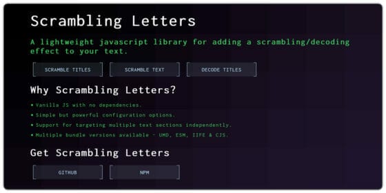10 + JavaScript Text Effect Libraries » CSS Author