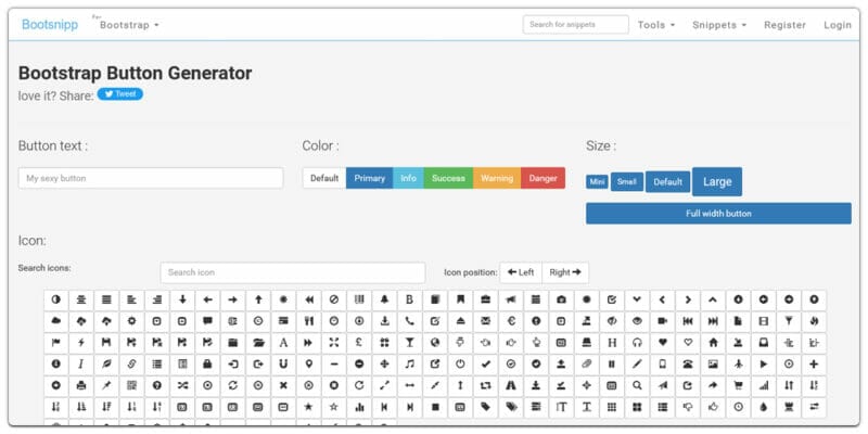 Free Bootstrap Button Generators » CSS Author