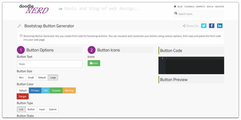 Free Bootstrap Button Generators » CSS Author