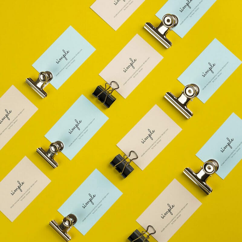 Free Business Cards Grid Mockup PSD » CSS Author