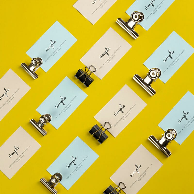 Free Business Cards Grid Mockup PSD » CSS Author