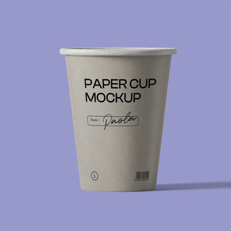 Free Paper Cup Mockup Front View PSD » CSS Author