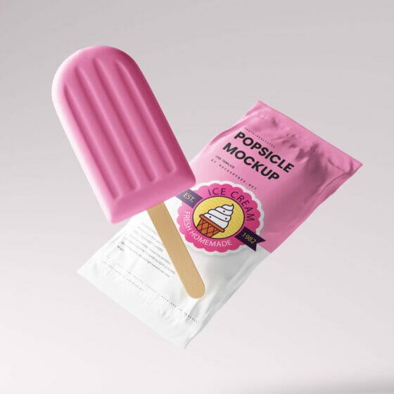 Free Popsicle Ice Cream Packaging Mockup PSD » CSS Author
