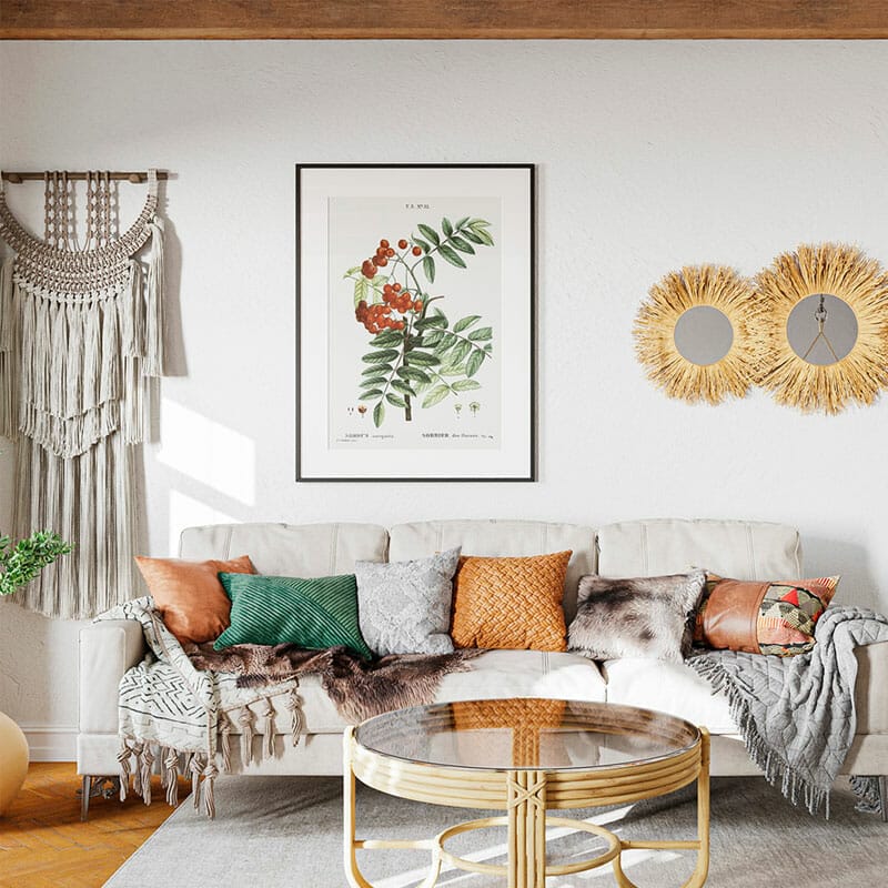 Free Poster In Cozy Room Mockup PSD » CSS Author