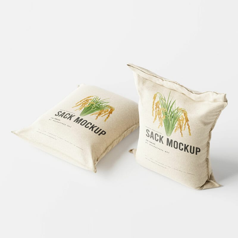 Free Rice Or Food Sack Mockup PSD » CSS Author