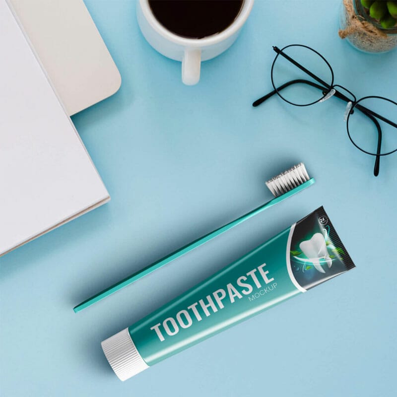 Free Toothbrush Dental Mockup Set Realistic Style PSD Template » CSS Author