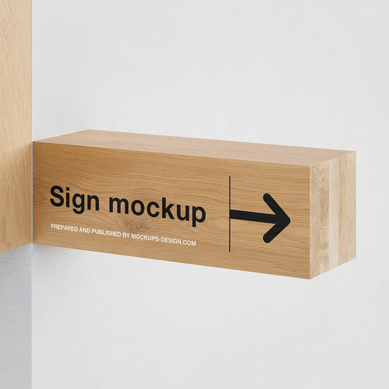 Free Wooden Sign Mockup PSD » CSS Author