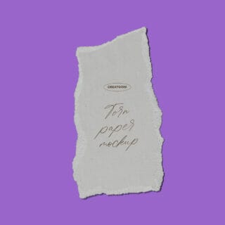 Front View Free Torn Paper Mockup PSD » CSS Author