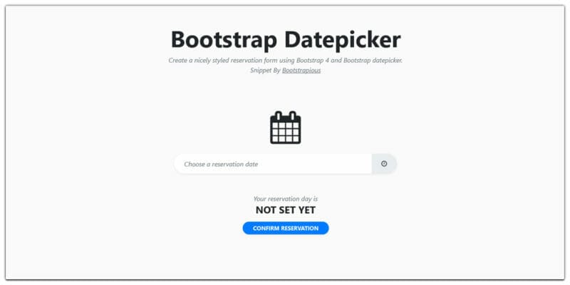 Top Bootstrap Datepickers And Timepickers For Websites