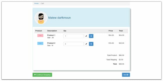 Free Bootstrap Shopping Cart Templates » CSS Author