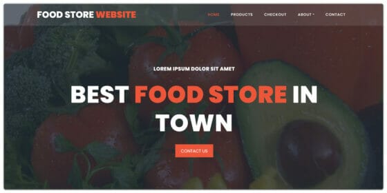 Top Free Grocery Store Bootstrap Templates