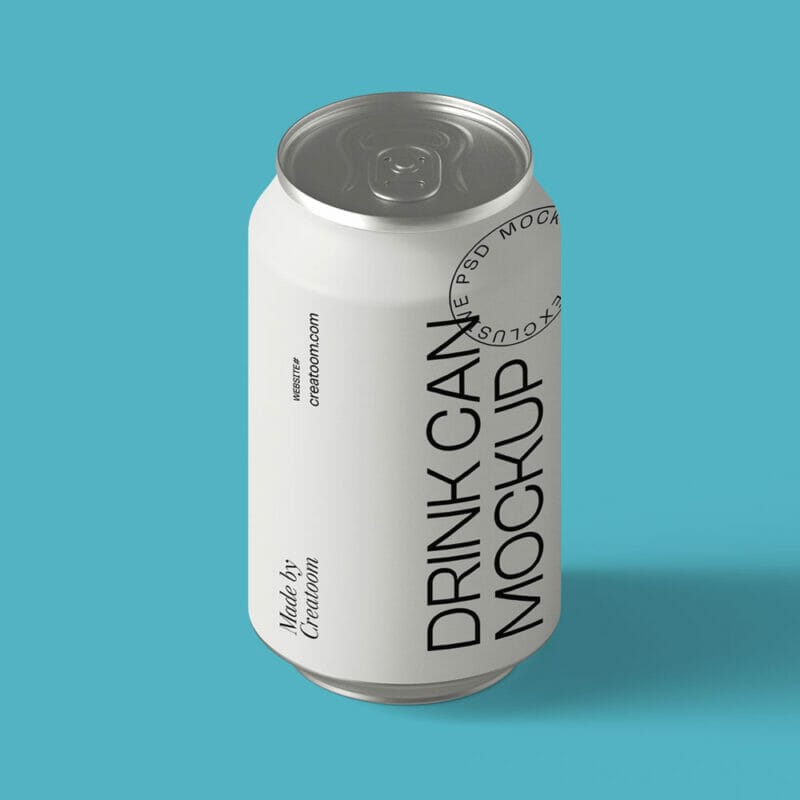 Free Drink Can Isometric Mockup PSD » CSS Author