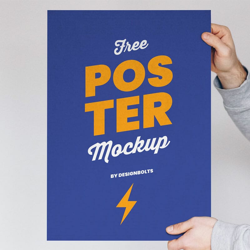 Free Hand-Holding Poster Mockup PSD » CSS Author