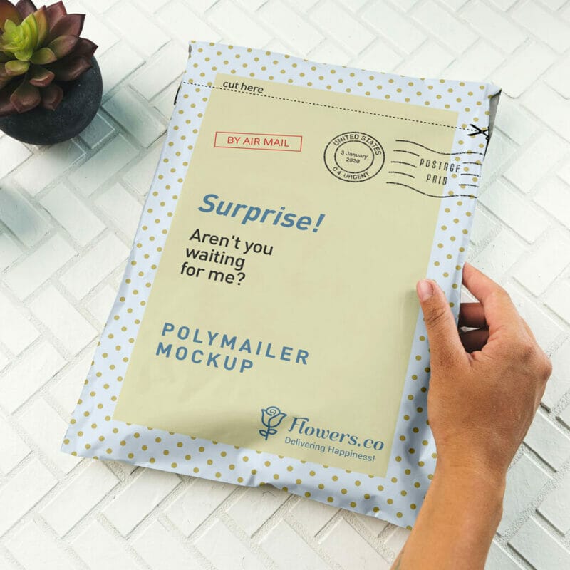 Free Poly Mailer Mockup PSD » CSS Author