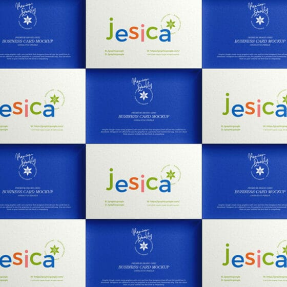 Free Premium Brand Grid Business Card Mockup PSD » CSS Author