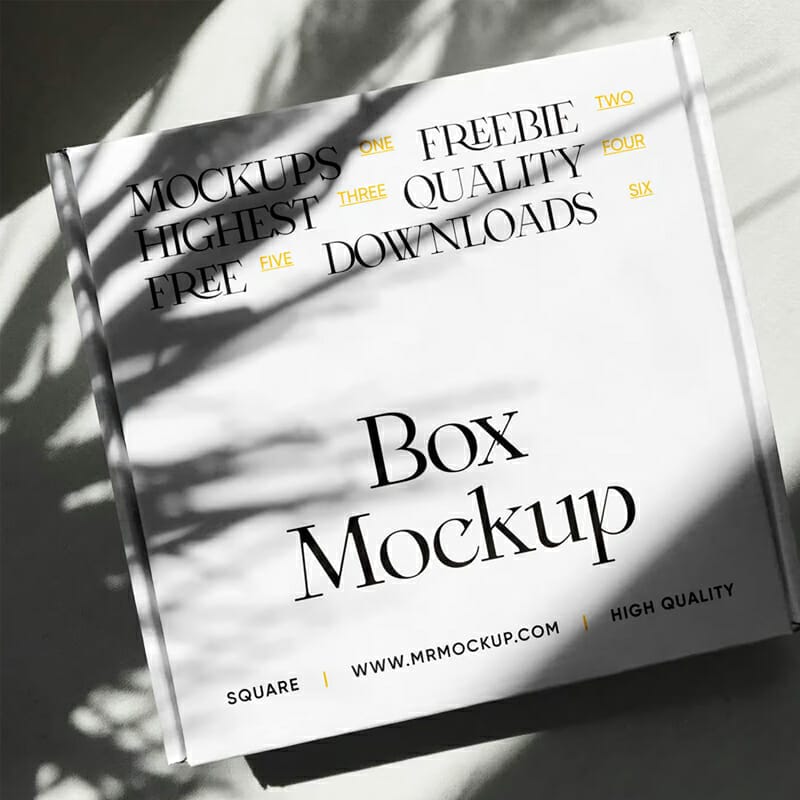 Free Square Package Mockup PSD » CSS Author