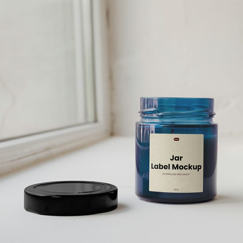 Free Standing Jar Label Mockup PSD » CSS Author