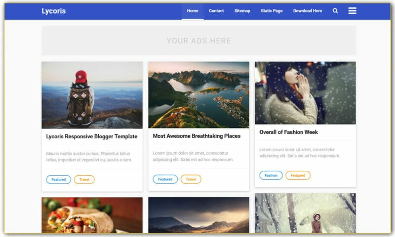 40+ Latest Free Grid Style Blogger Templates 2019 » CSS Author