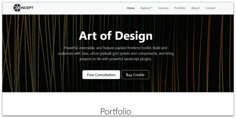 Free Bootstrap Portfolio Templates » CSS Author
