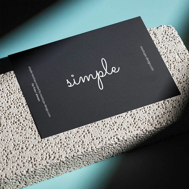 Free A6 Flyer On Stone Tile Mockup PSD » CSS Author