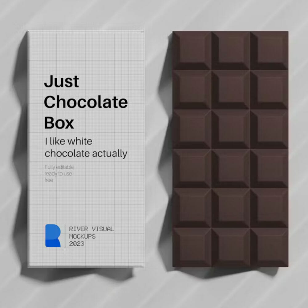Free Chocolate Box Packaging Mockup PSD » CSS Author