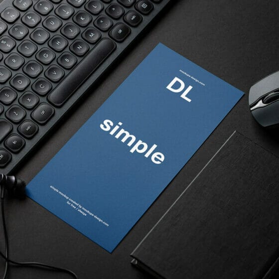 Free DL Flyer With The Keyboard Mockup PSD » CSS Author