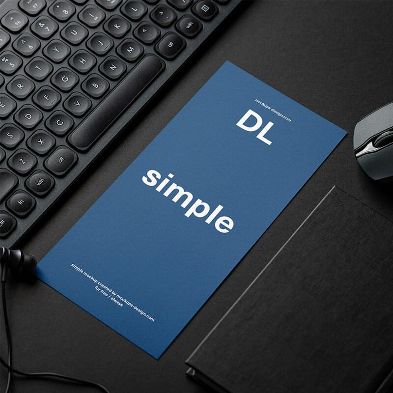 Free DL Flyer With The Keyboard Mockup PSD » CSS Author